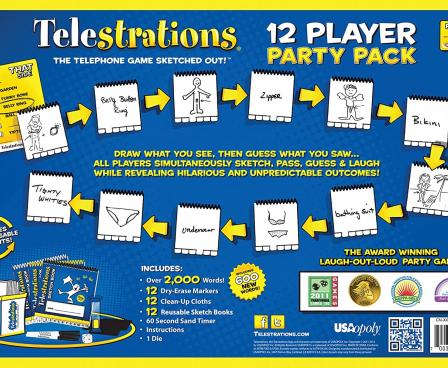 Telestrations: 12 Player Party Pack Board Game | Monopolis - Toko Board ...